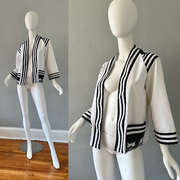 The Other Side | Jackets & Coats | Vintage 7s White Black Striped ...